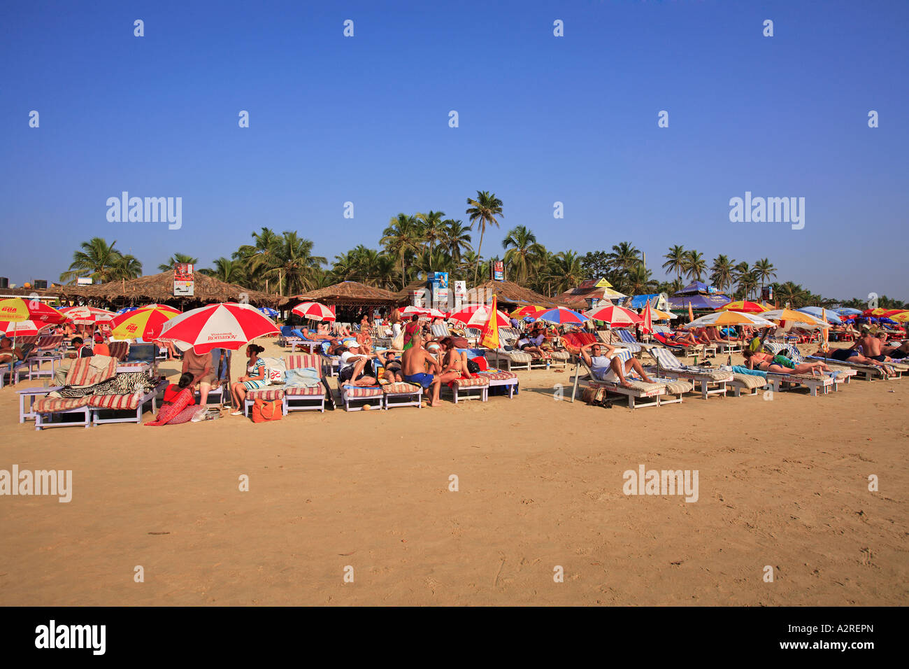 INDIA NORTH GOA BAGA BEACH Stock Photo - Alamy