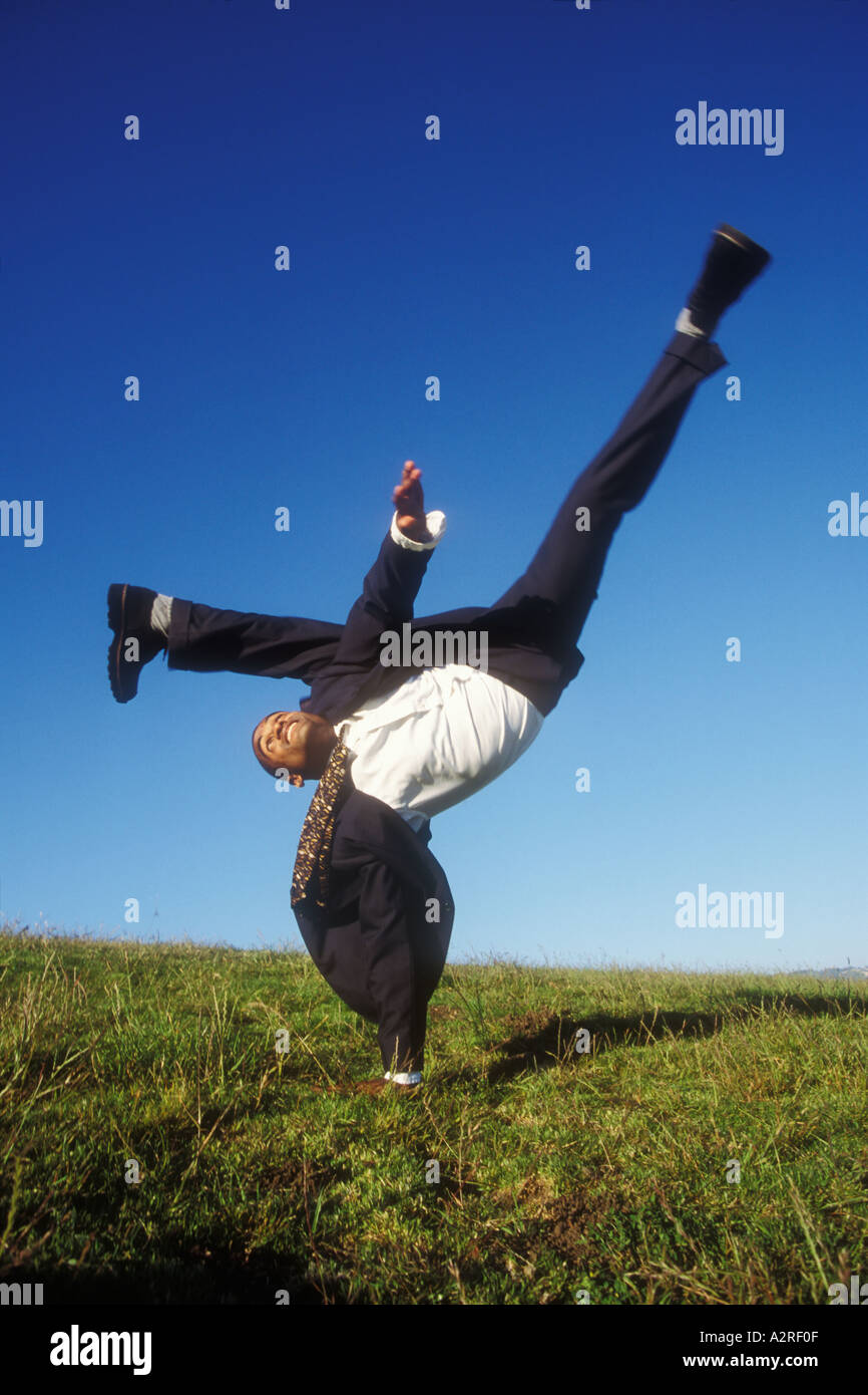 Businessman doing handstand hi-res stock photography and images - Alamy