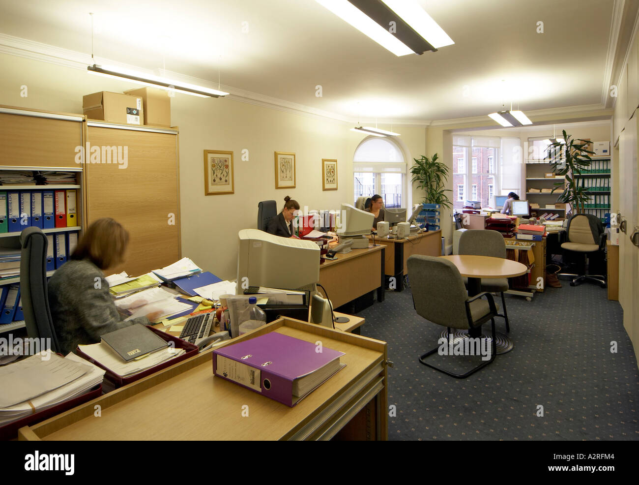 Office workers in Mayfair office Stock Photo - Alamy