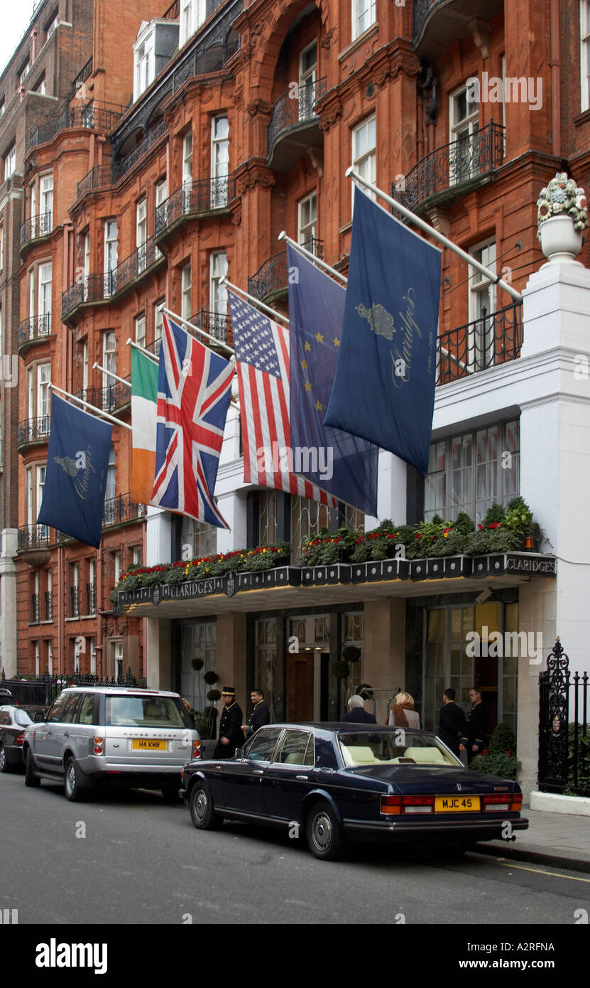 Claridges Hotel entrance Mayfair London W1 Stock Photo - Alamy