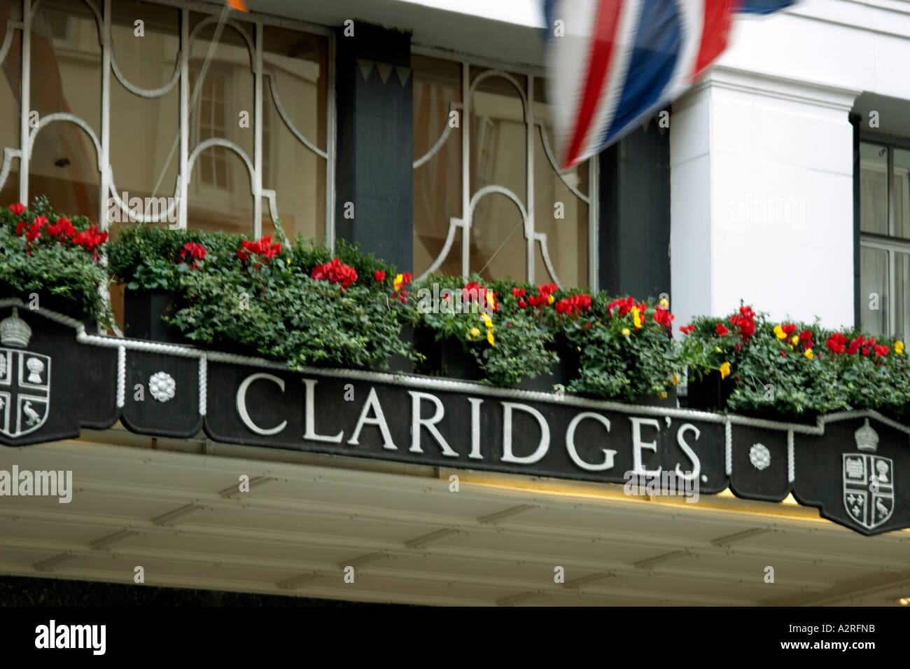 Claridges Hotel logo sign Mayfair London W1 Stock Photo - Alamy