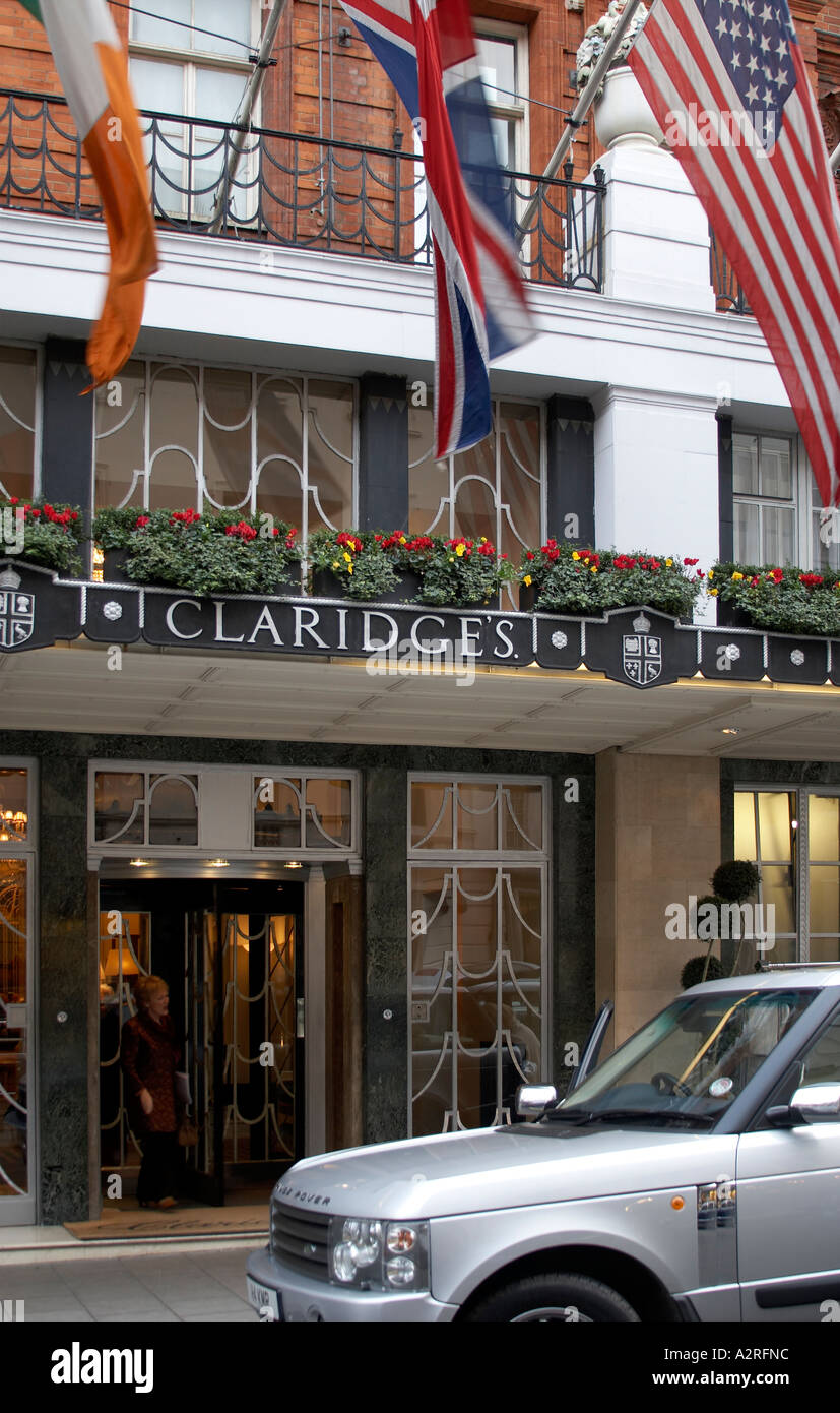 Claridges Hotel entrance Mayfair London W1 Stock Photo - Alamy