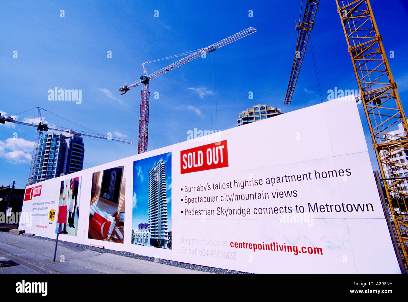 Construction Site of Sold Out Highrise Building in the City of Burnaby ...