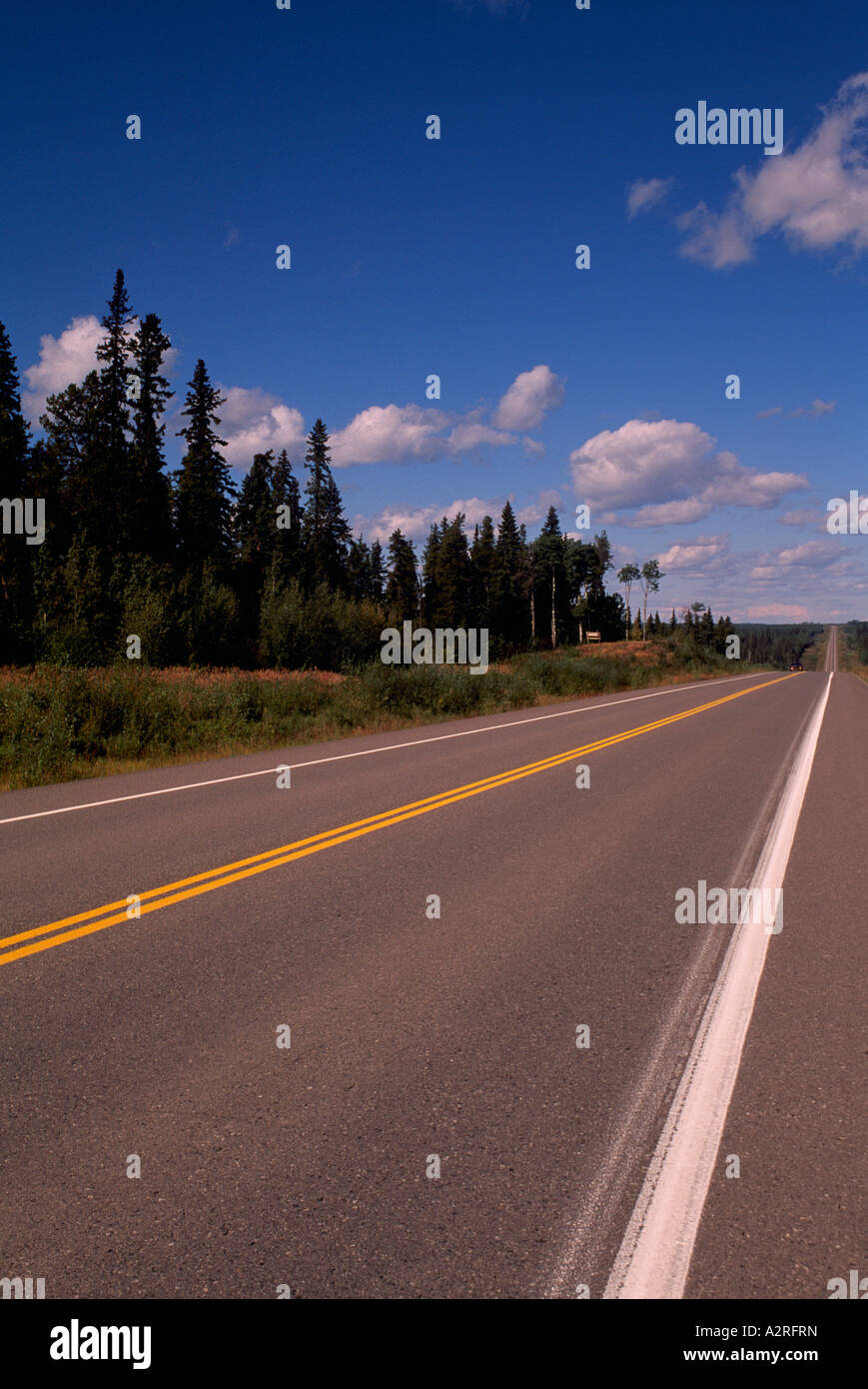 Alaska Highway aka Alcan Highway, Hwy 97, Northern BC, British Columbia ...