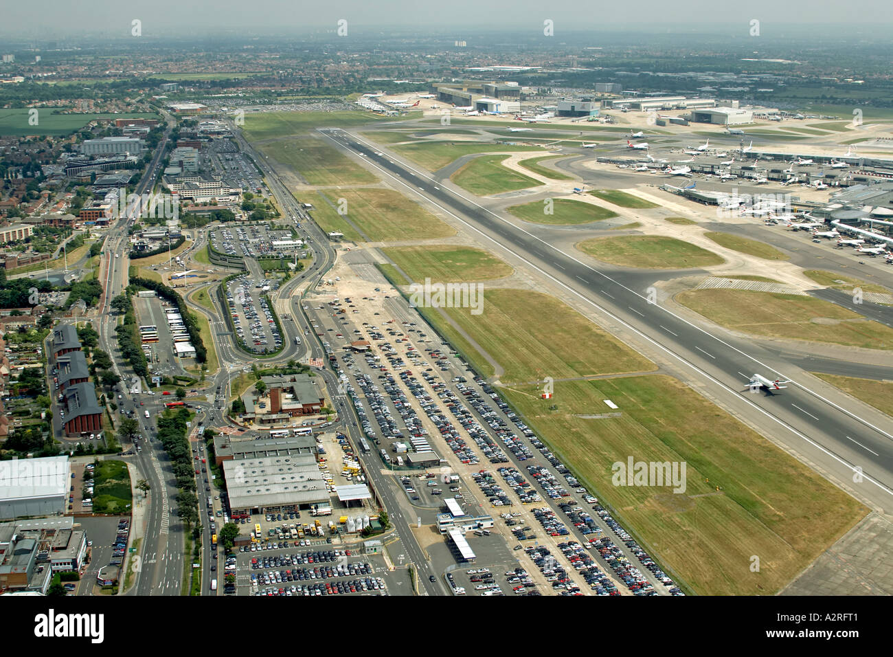 Heathrow airport birds eye view hi-res stock photography and images - Alamy