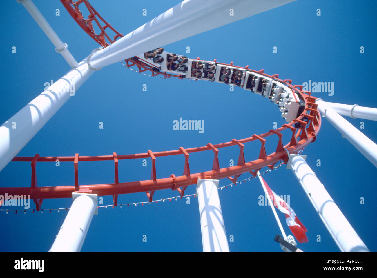 Roller Coaster / Rollercoaster called 'Scream Machine', People riding ...