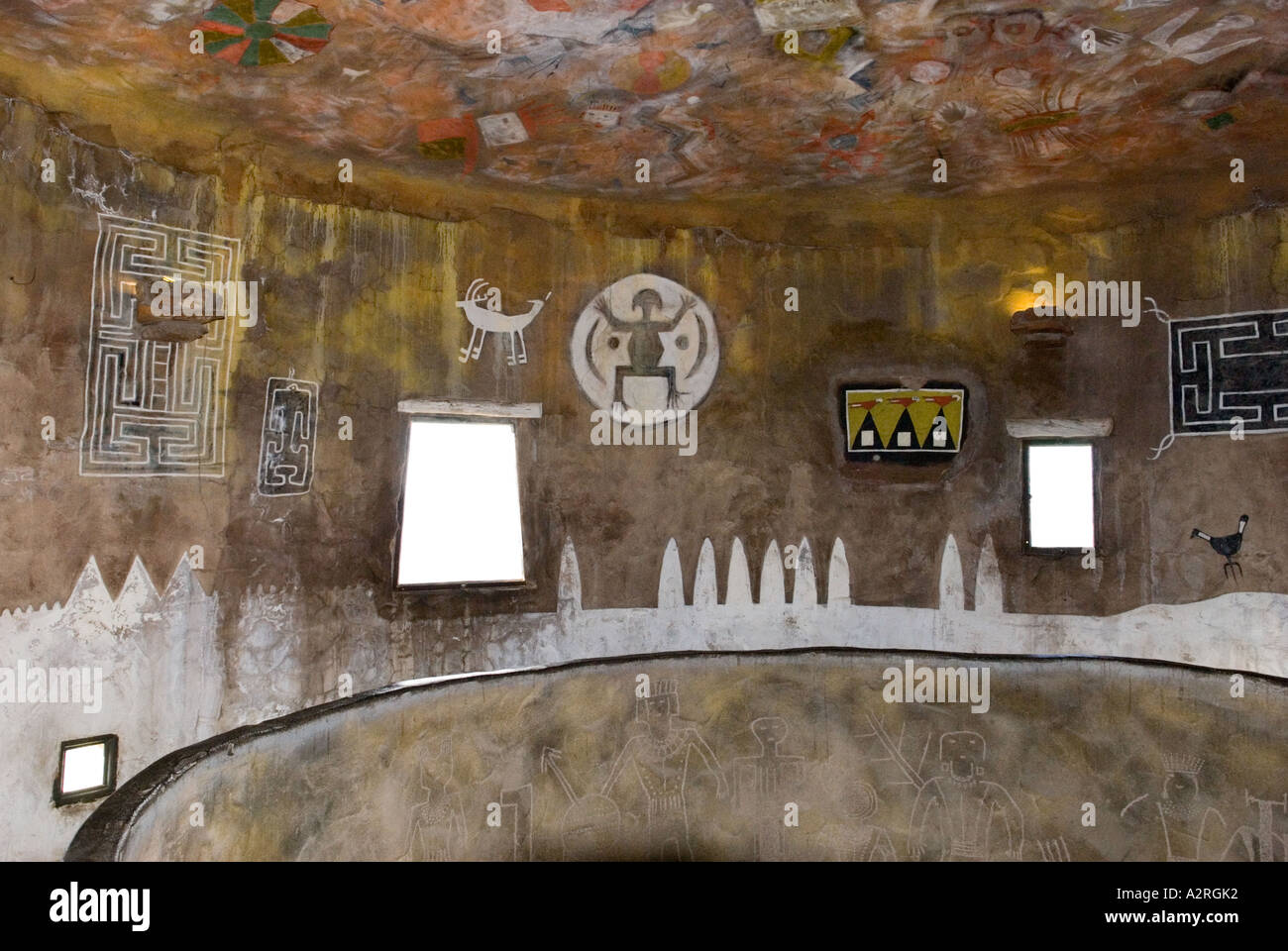Inside the Watchtower at Desert View at Grand Canyon National Park ...