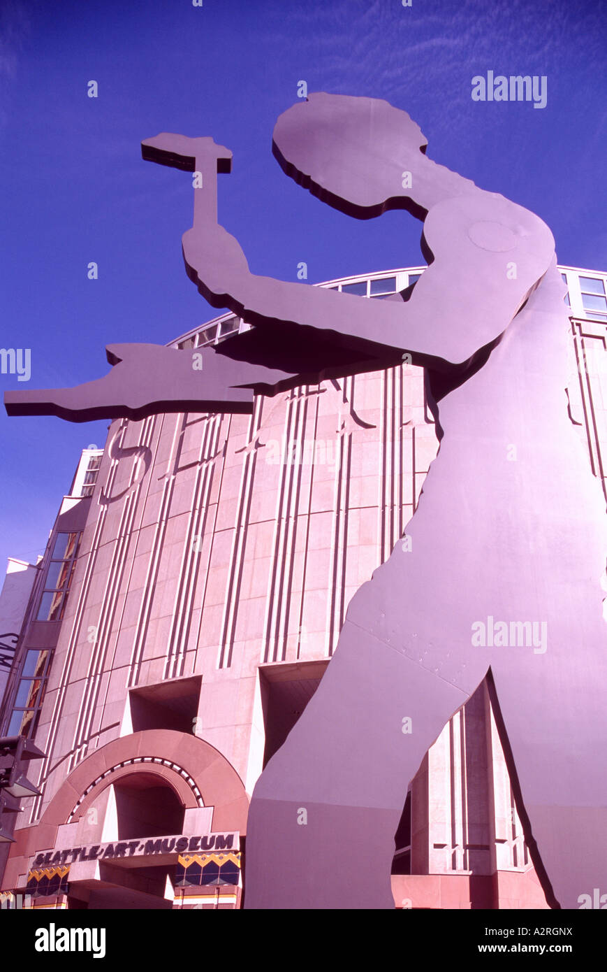 Hammering Man Sculpture, Seattle, Washington State USA - Contemporary ...