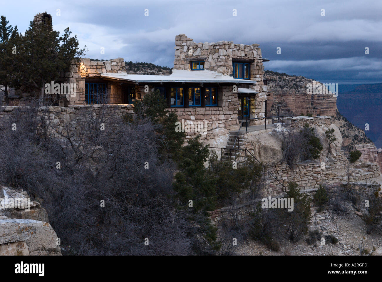 Lookout Studio designed by Mary Colter and built in 1914 for the Fred ...