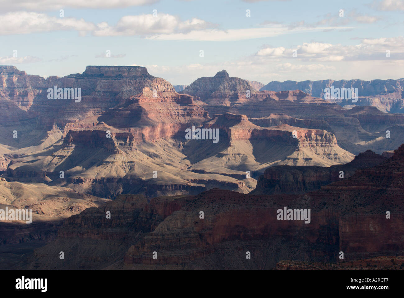 View of Vishnu Temple center horizon from Hopi Point on the south rim ...