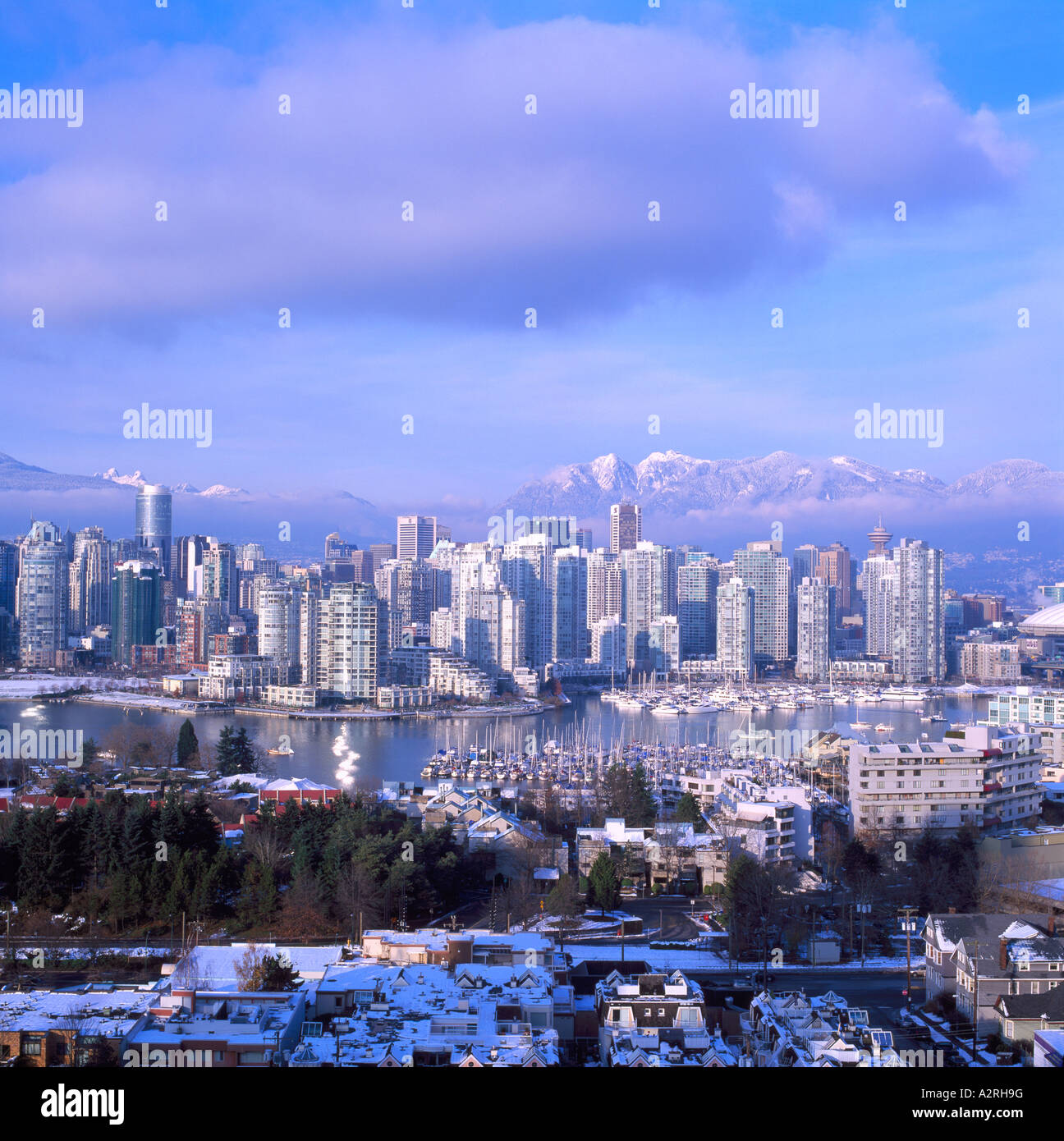 The City of Vancouver Skyline at False Creek and the North Shore ...
