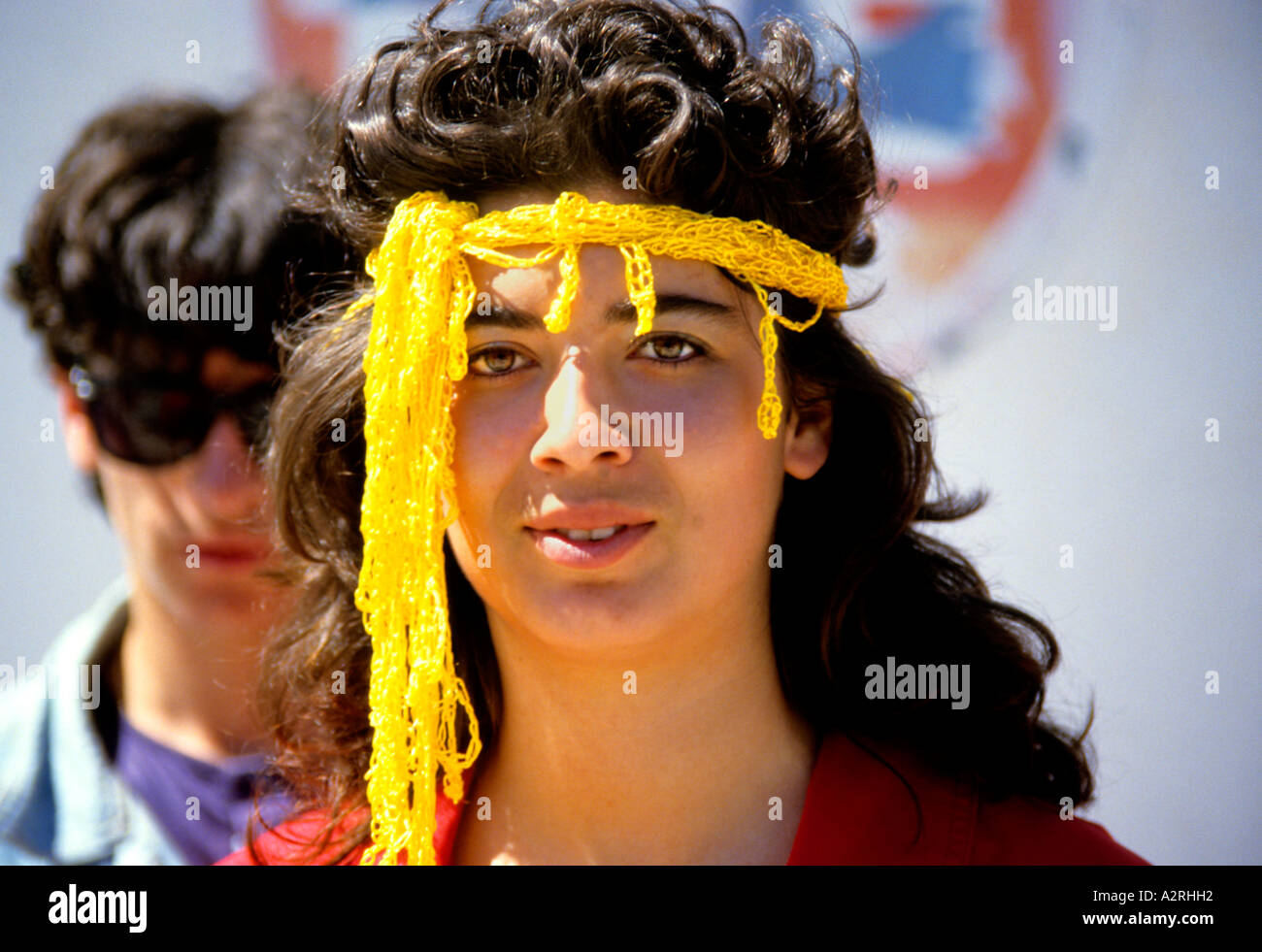 Young girl teenager yellow Greece Greek Stock Photo - Alamy
