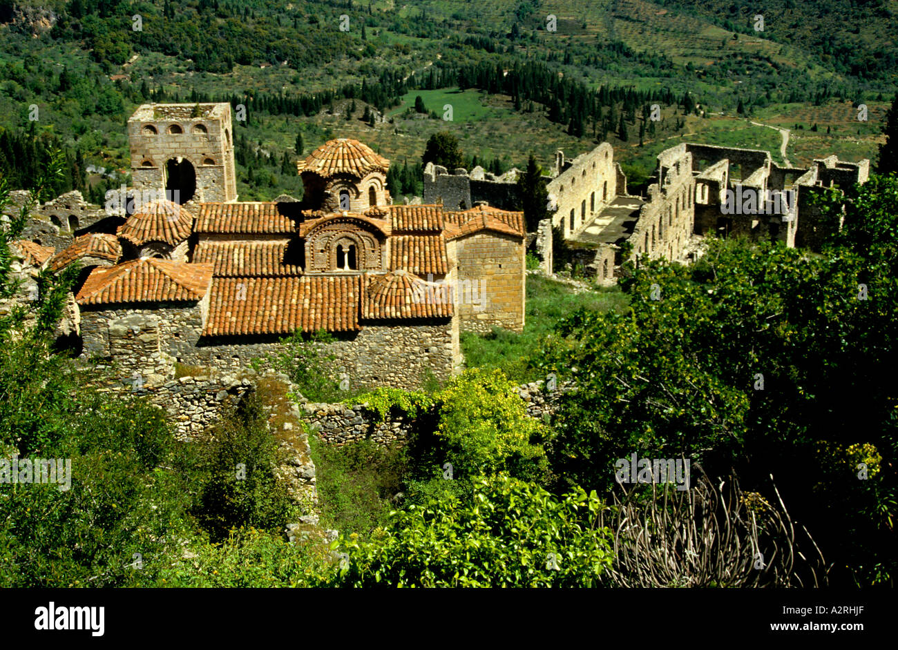Ayia Sofia Church Mystra Peloponnese Greece Greek Stock Photo - Alamy