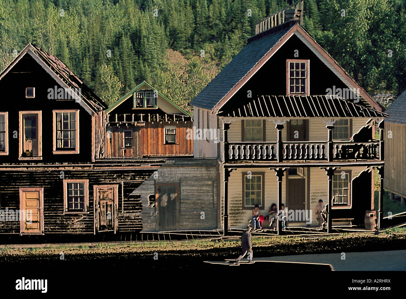 Experimental Photography Image, Old Wood Houses in a Historic Rural ...