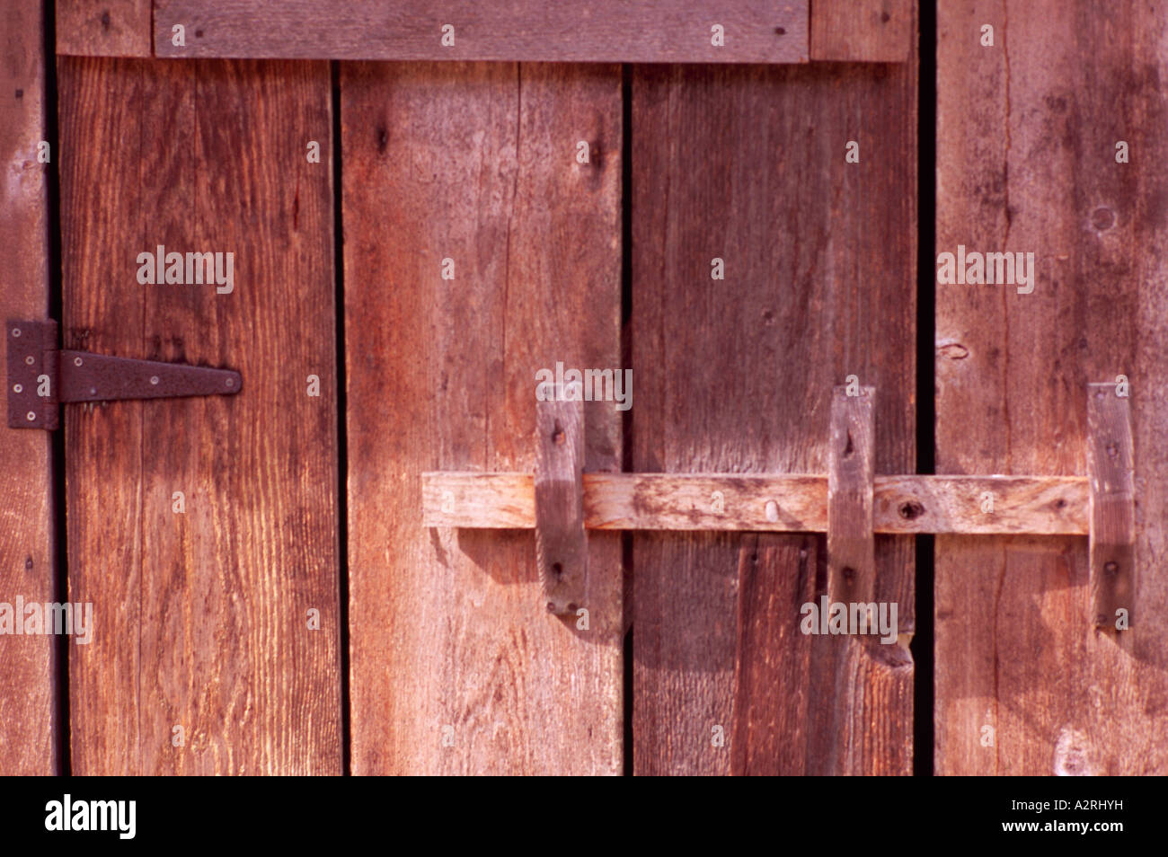 A Wooden Door Lock Stock Photo - Alamy