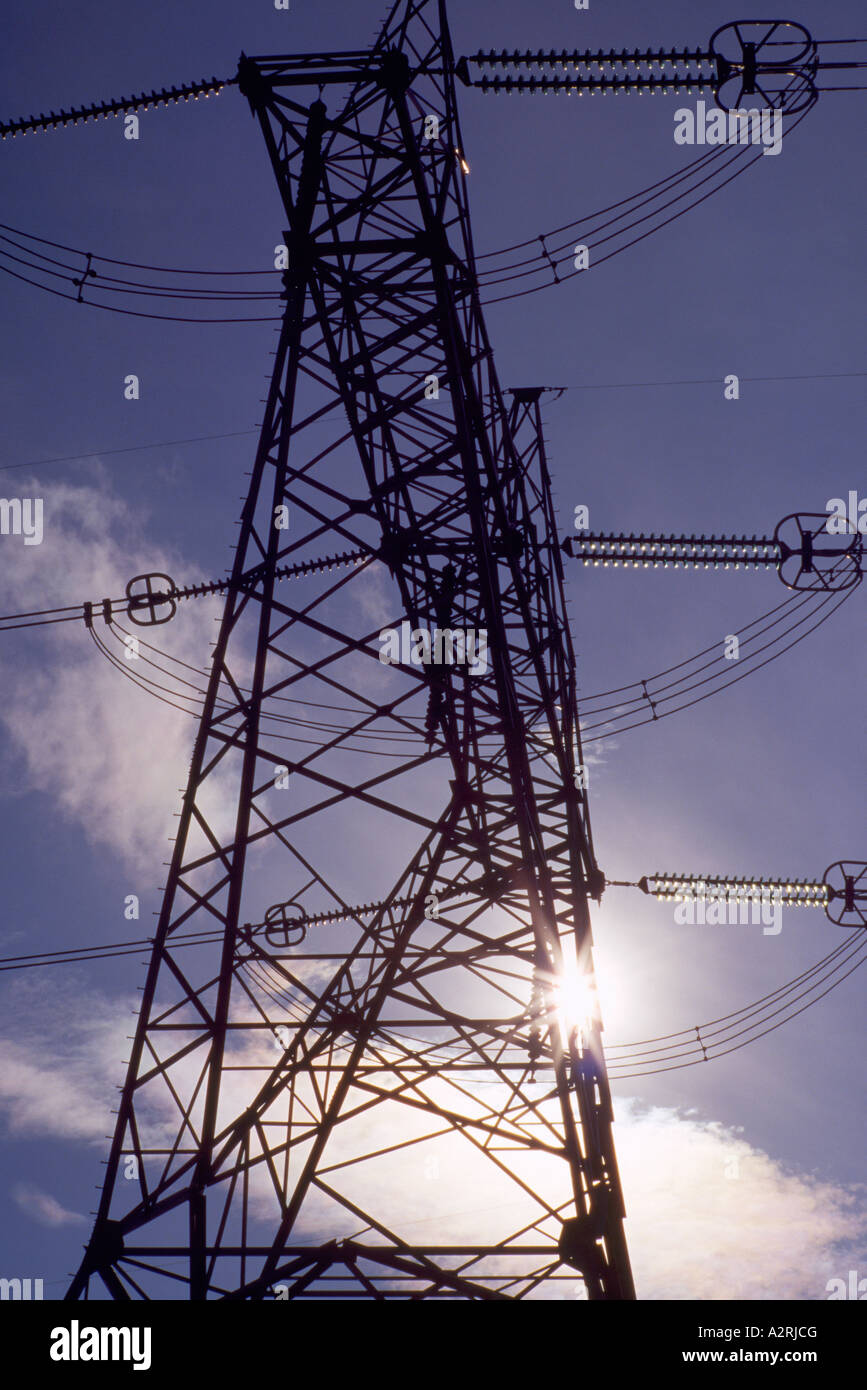 Hydro Electric Power Lines at the WAC Bennett Dam on the Peace River in ...
