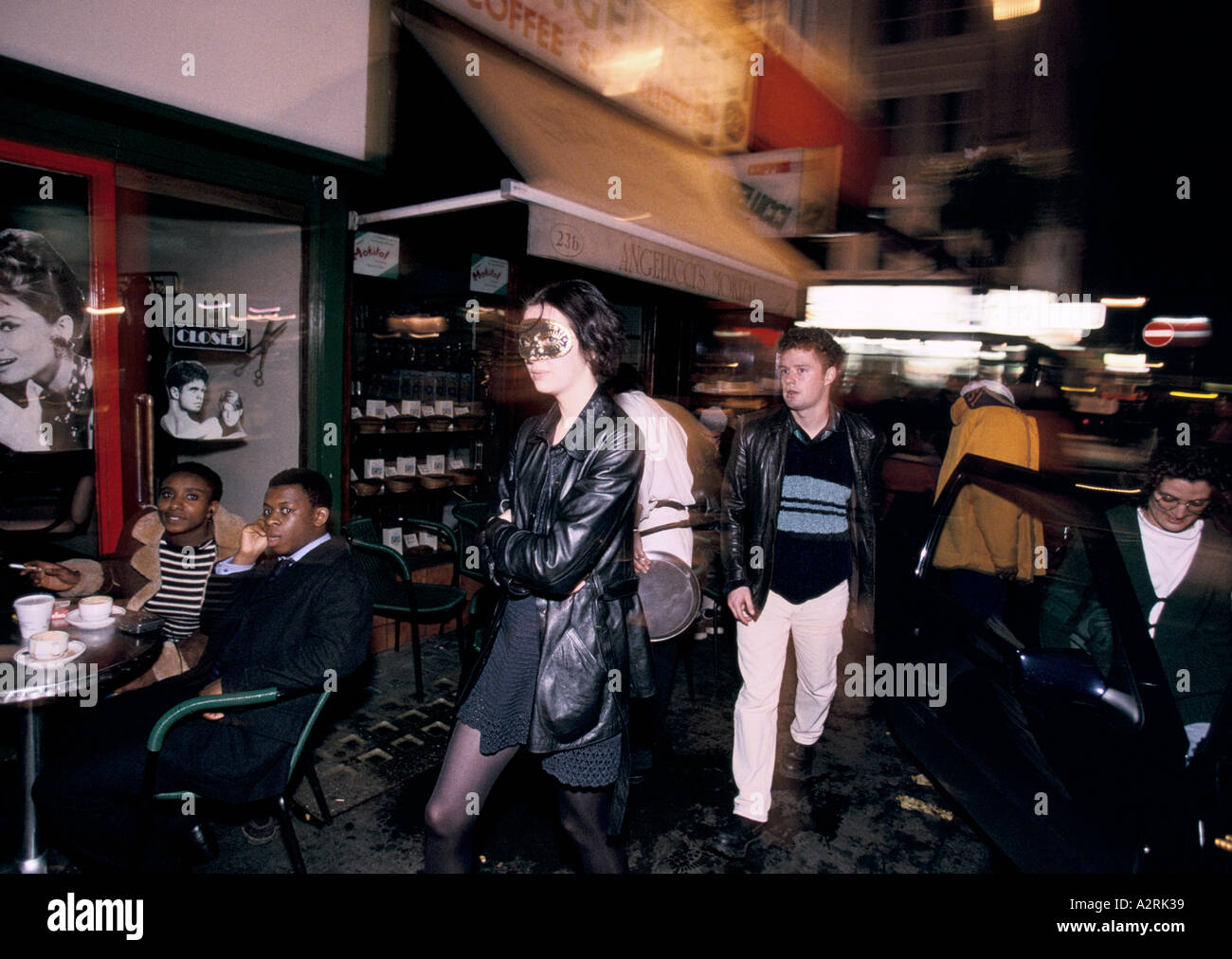 soho street scene london 1997 Stock Photo - Alamy