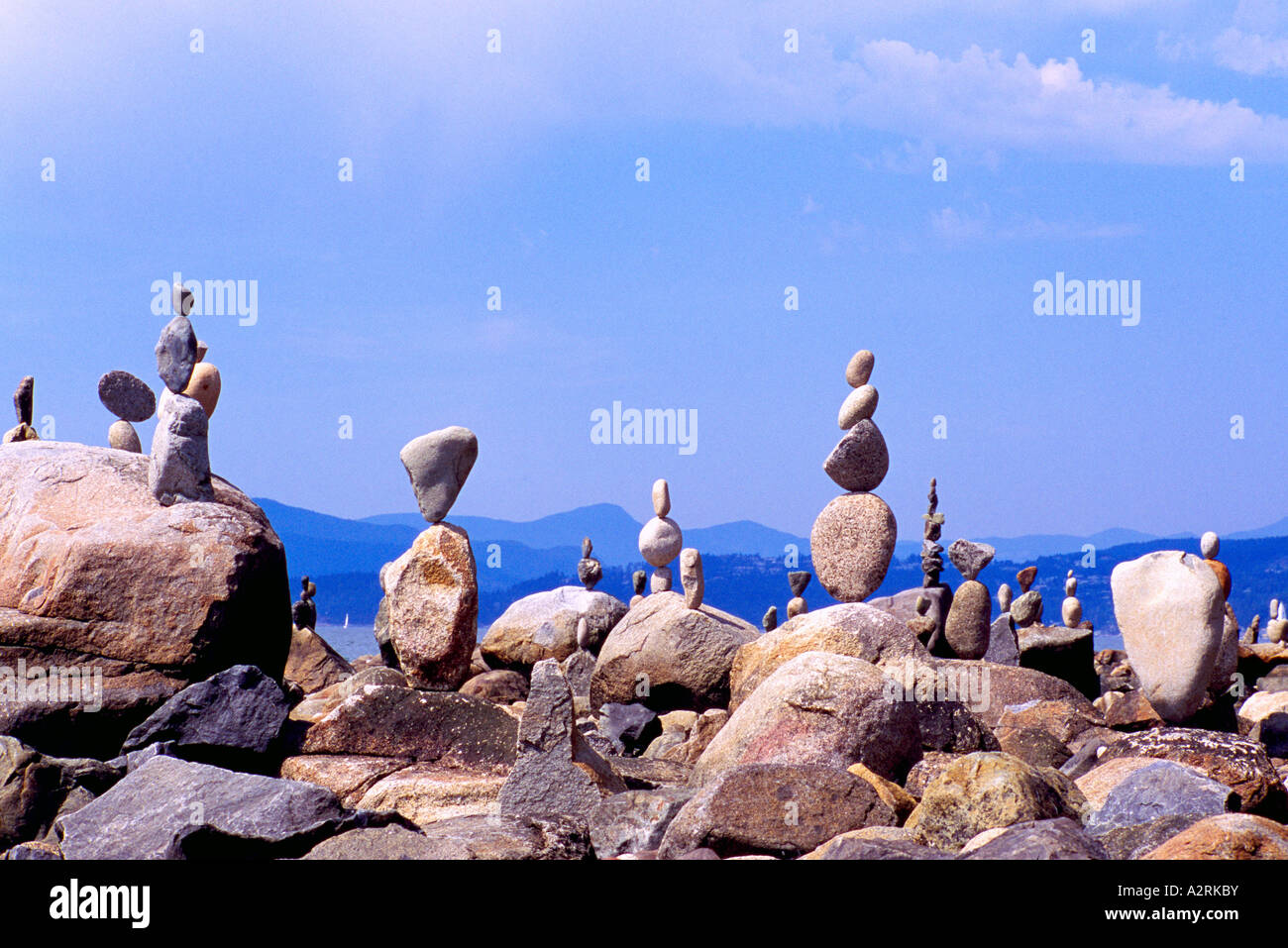 Many Rocks balanced to Perfection - Balance Concept Stock Photo - Alamy