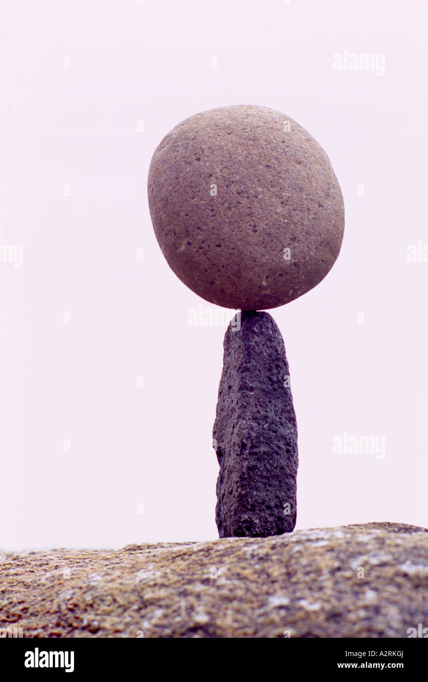 Two Rocks balanced to Perfection - Balance Concept Stock Photo - Alamy