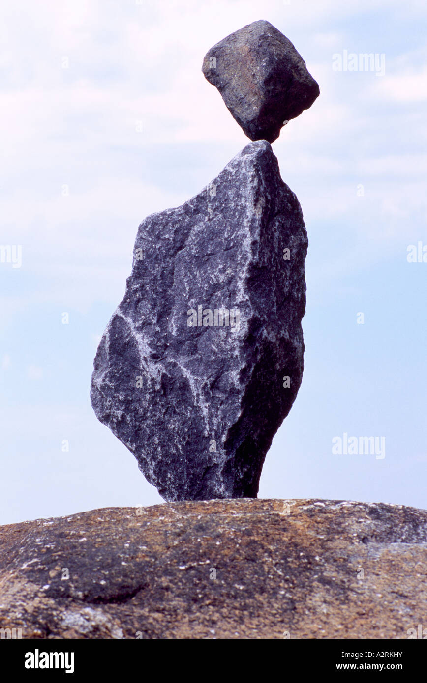 Two Rocks balanced to Perfection - Balance Concept Stock Photo - Alamy