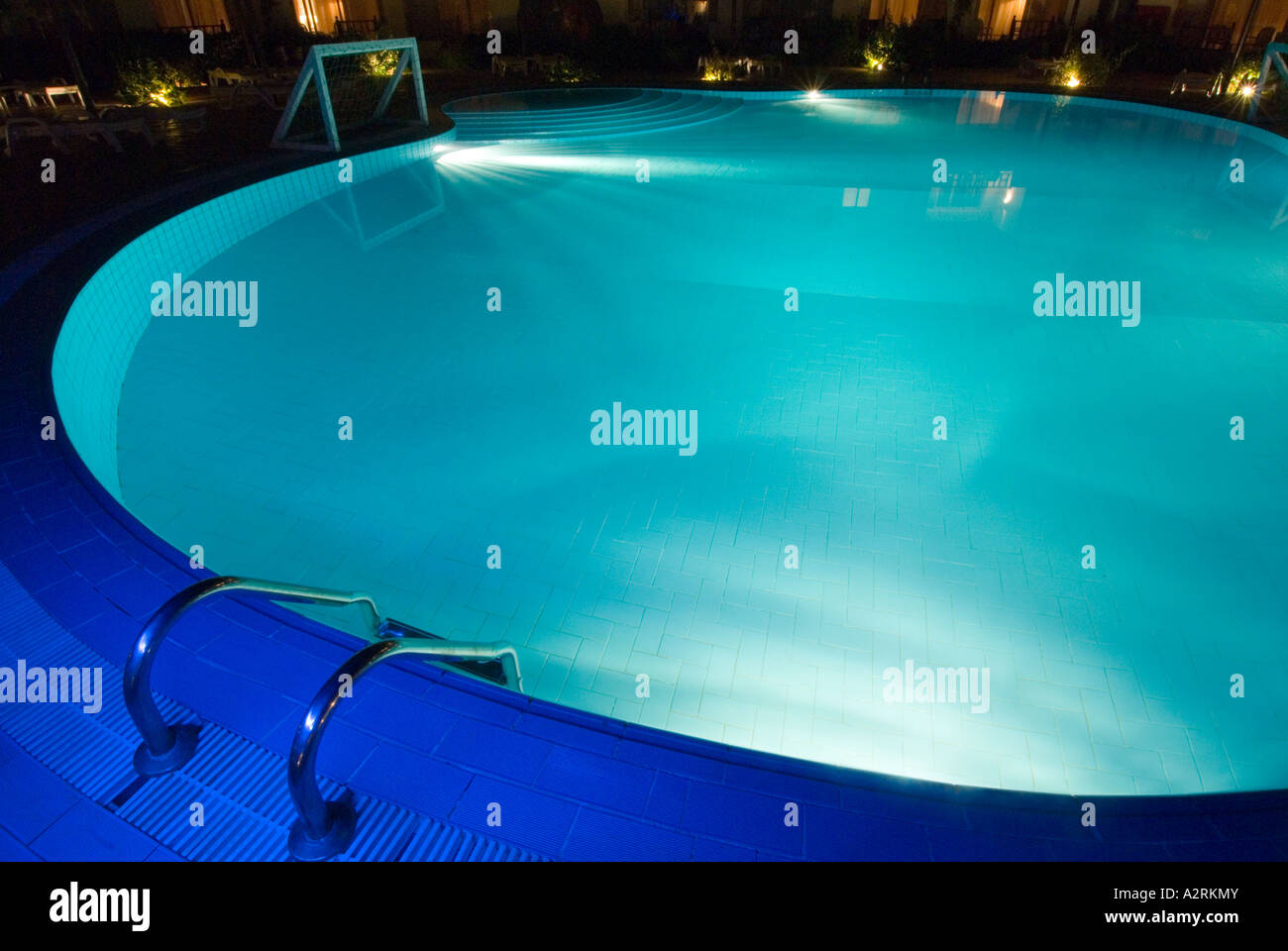 POOL poollandscape landscape swimming pool at night nightlight light ...