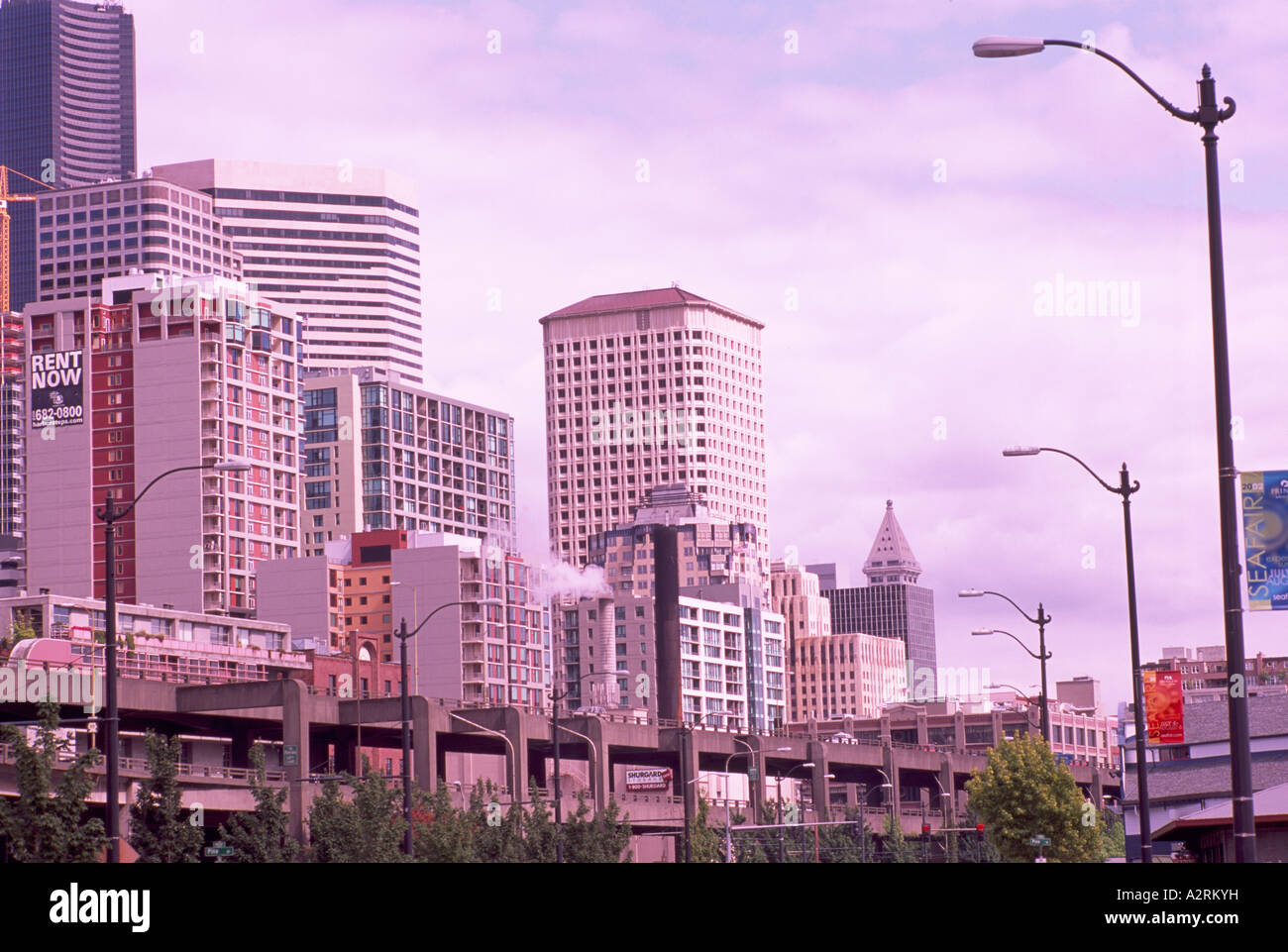 High-Rise Office Towers Downtown Seattle Washington State USA Stock ...