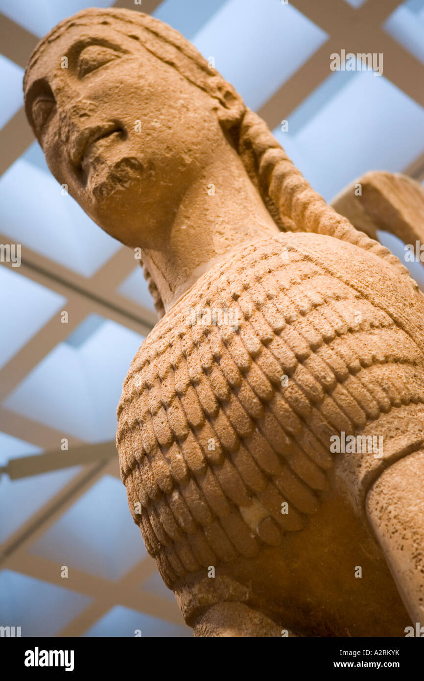 The Sphinx of Naxos at Delphi Museum circa 560BC Stock Photo - Alamy