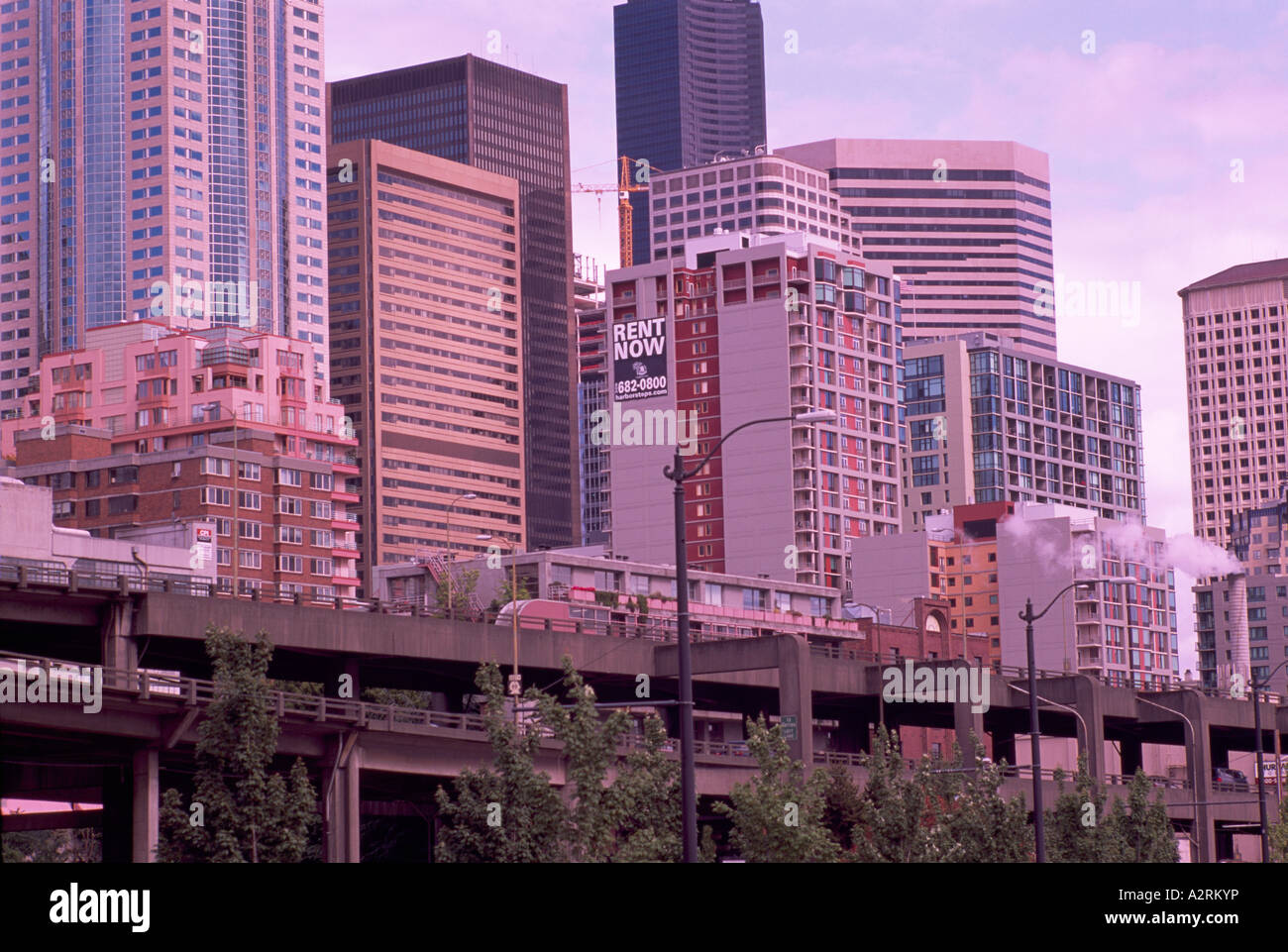 High-Rise Office Towers Downtown Seattle Washington State USA Stock ...