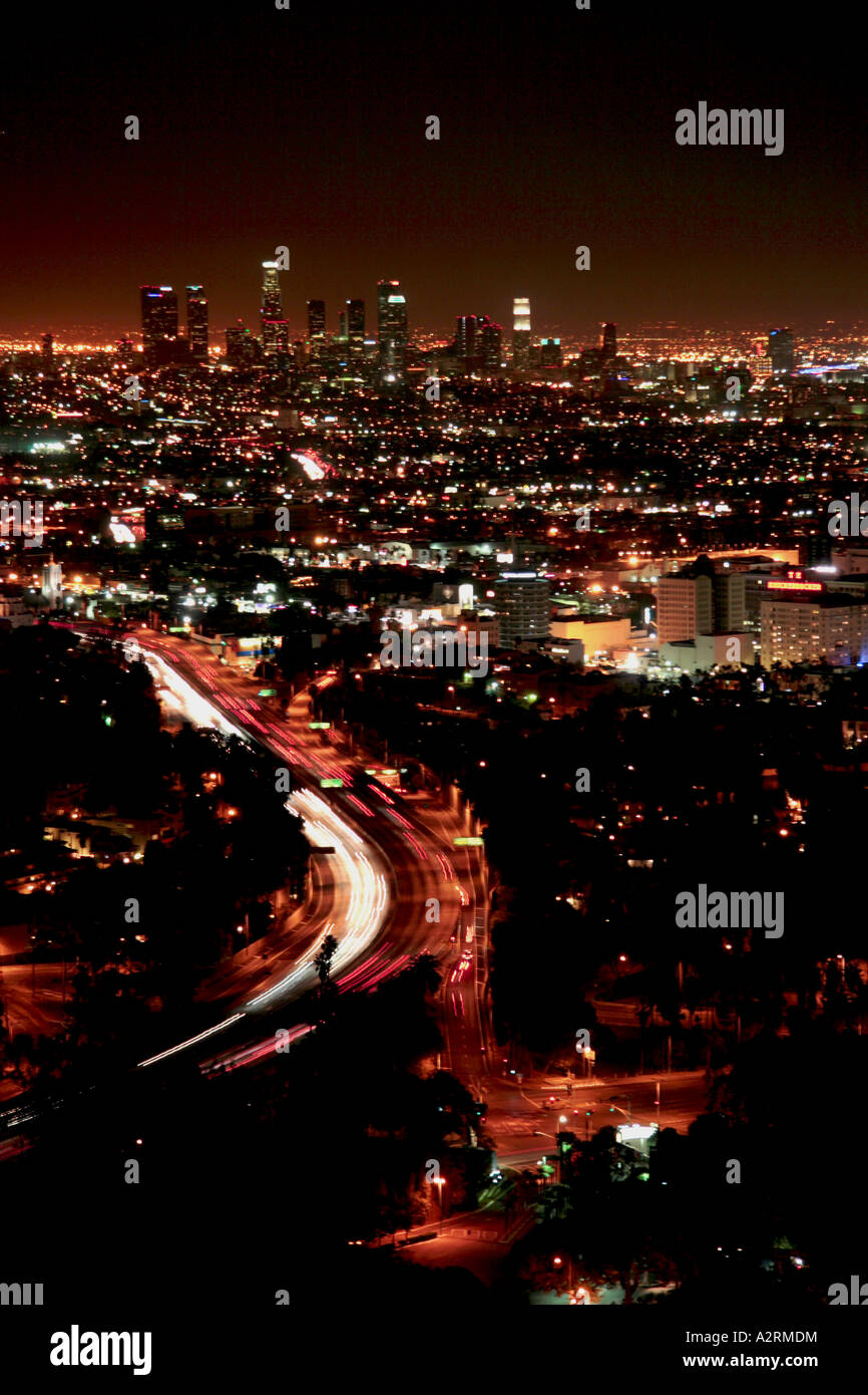 LA at night Stock Photo - Alamy