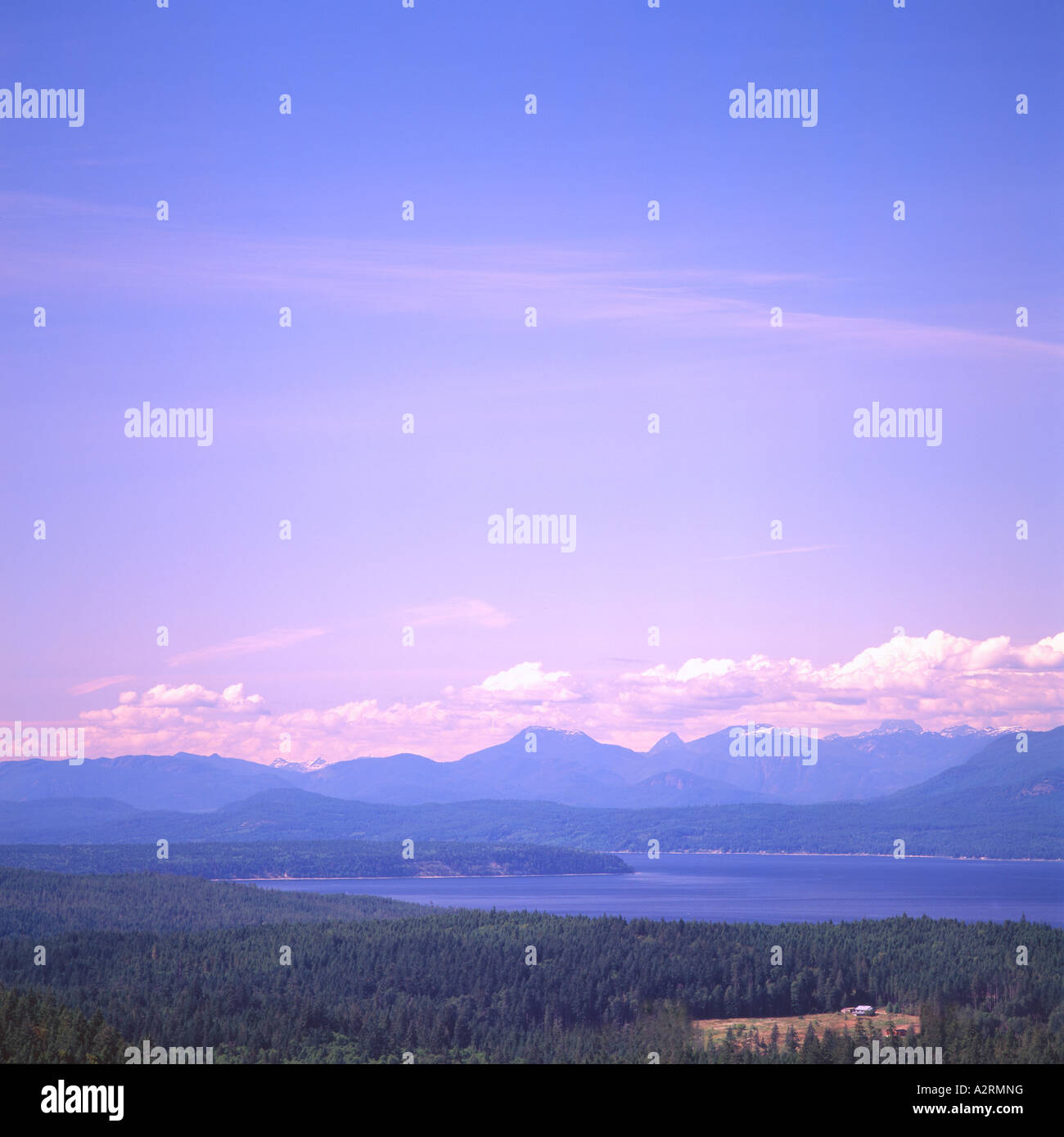 Temperate Rainforests on Texada Island and the Coast Mountain Range on ...