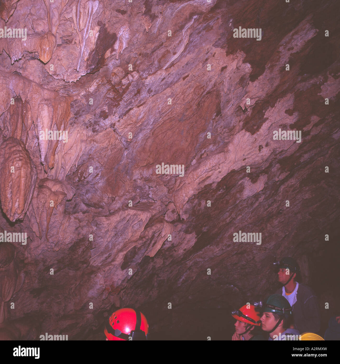 Tourist Spelunkers explore Riverbend Cave at Horne Lake Caves ...