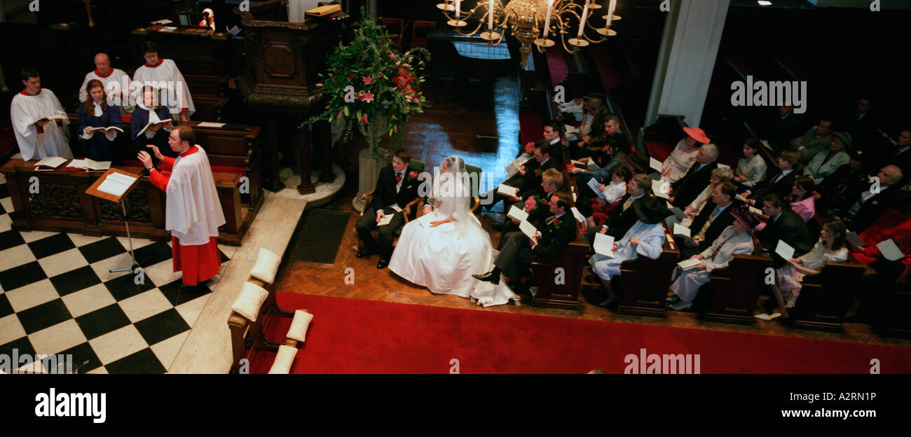 Bride and Groom during their wedding service at St George's Church ...