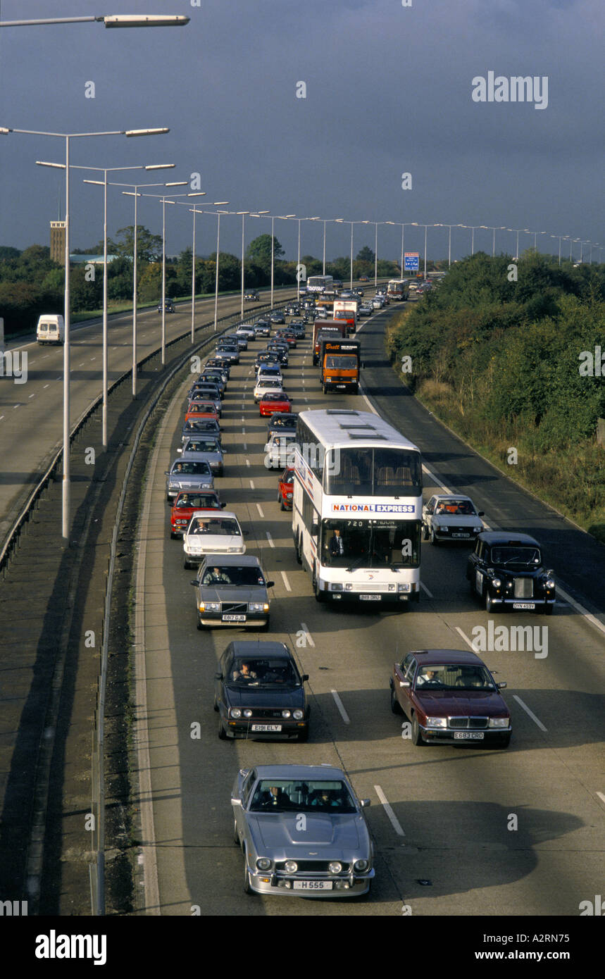 traffic jam m4 into london Stock Photo - Alamy