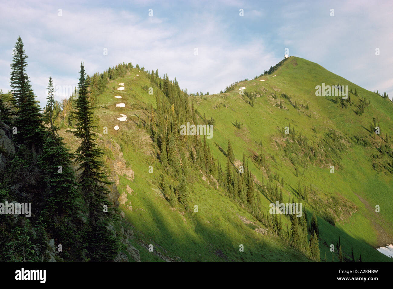 Idaho Peak with Forest Fire Lookout in the Selkirk Mountains in the ...