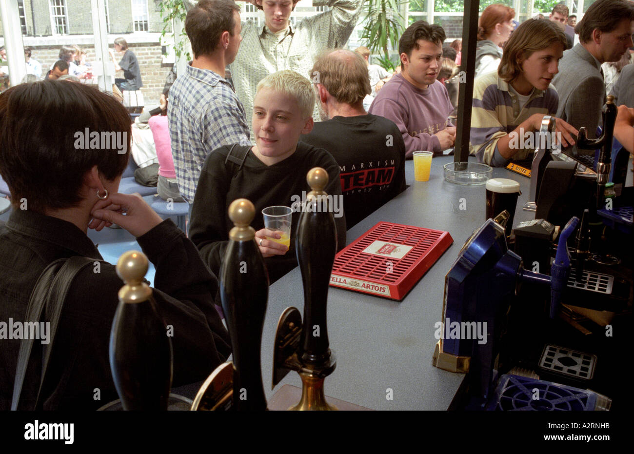 Student's drinking at the student's union bar, London Stock Photo - Alamy
