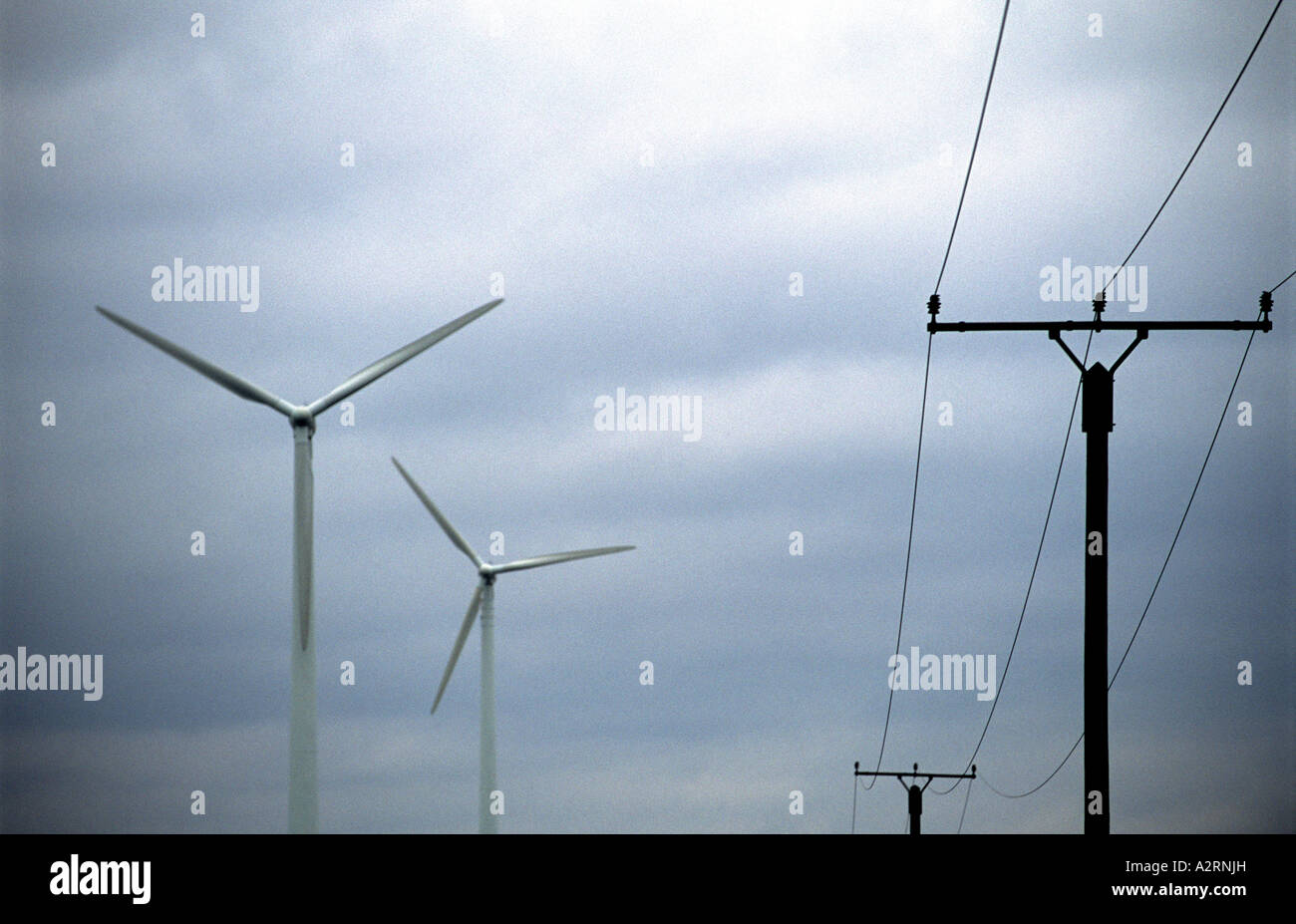 Wind turbines at Lichtenau-Asseln windpark, North Rhine Westphalia ...