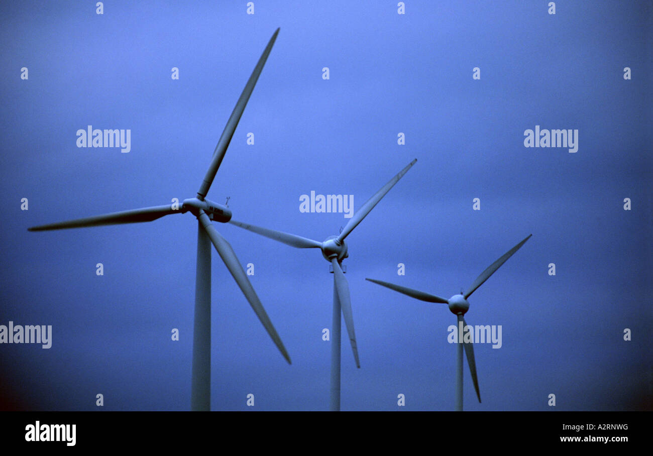 Wind turbines at Lichtenau-Asseln windpark, North Rhine Westphalia ...