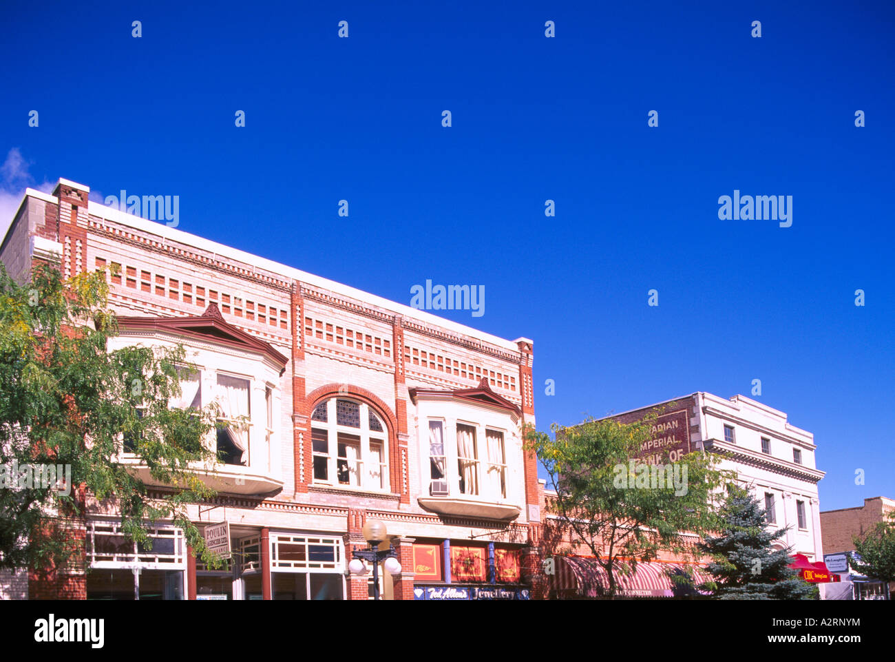 Heritage Buildings on Baker Street in Nelson in the Kootenay Region of ...