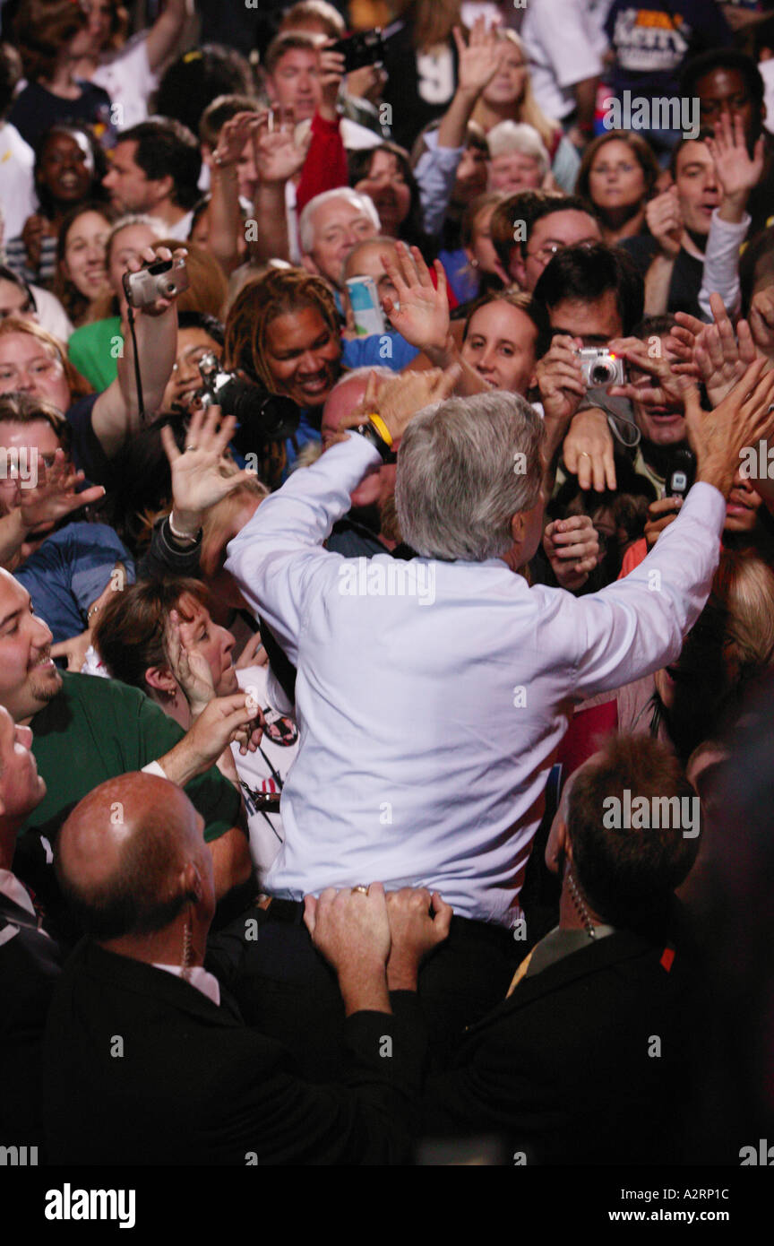 senator john kerry during a democrat election campaign rally at ohio ...