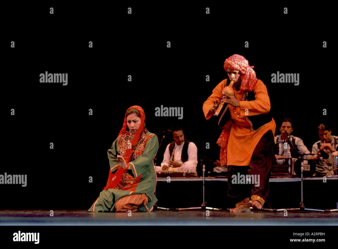 Musicians from Pakistan playing a Snake Pipe and other Musical ...