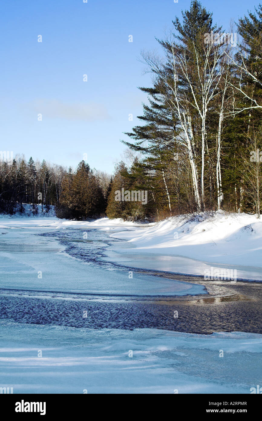 River in Winter Stock Photo - Alamy