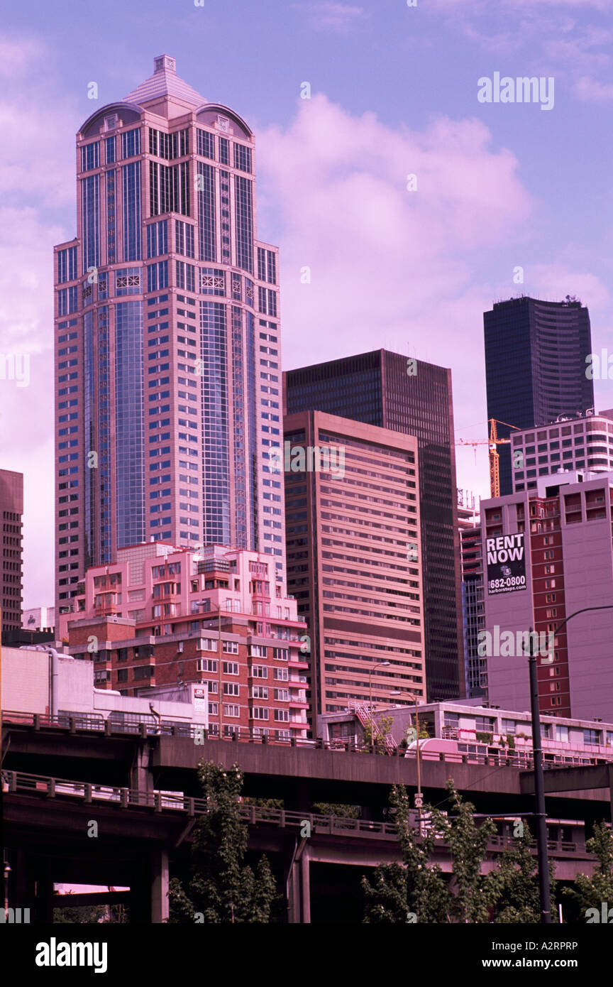 High-Rise Office Towers Downtown Seattle Washington State USA Stock ...