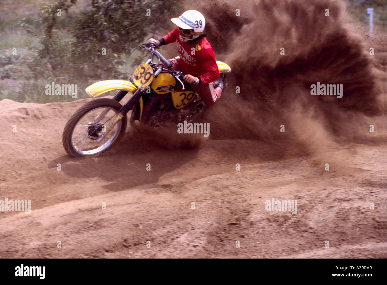 Motocross Rider racing in a Motocross Race Stock Photo - Alamy