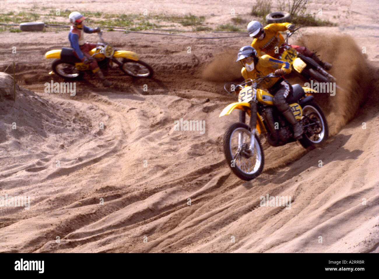 Motocross Riders racing in a Motocross Race Stock Photo - Alamy
