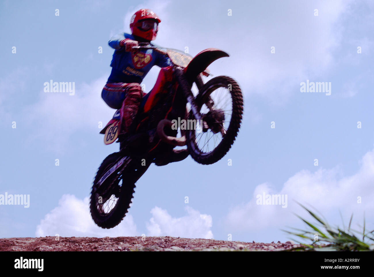 Motocross Rider racing in a Motocross Race Stock Photo - Alamy