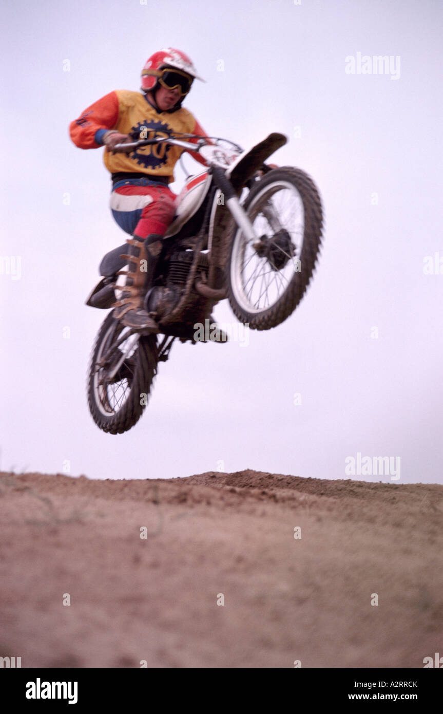 Motocross Rider racing in a Motocross Race Stock Photo - Alamy