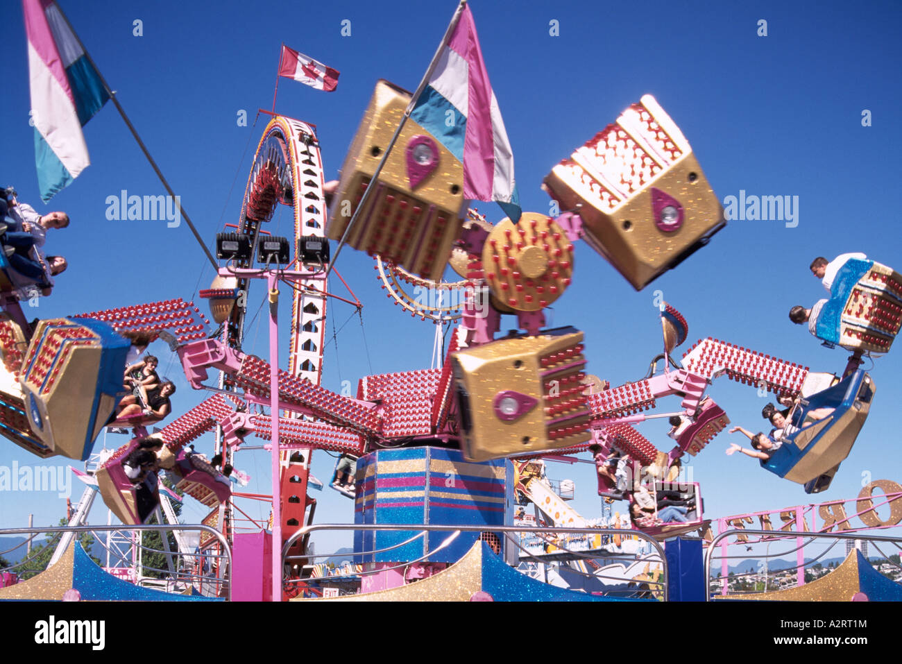 Rainbow Amusement Park Ride at Playland, Pacific National Exhibition ...