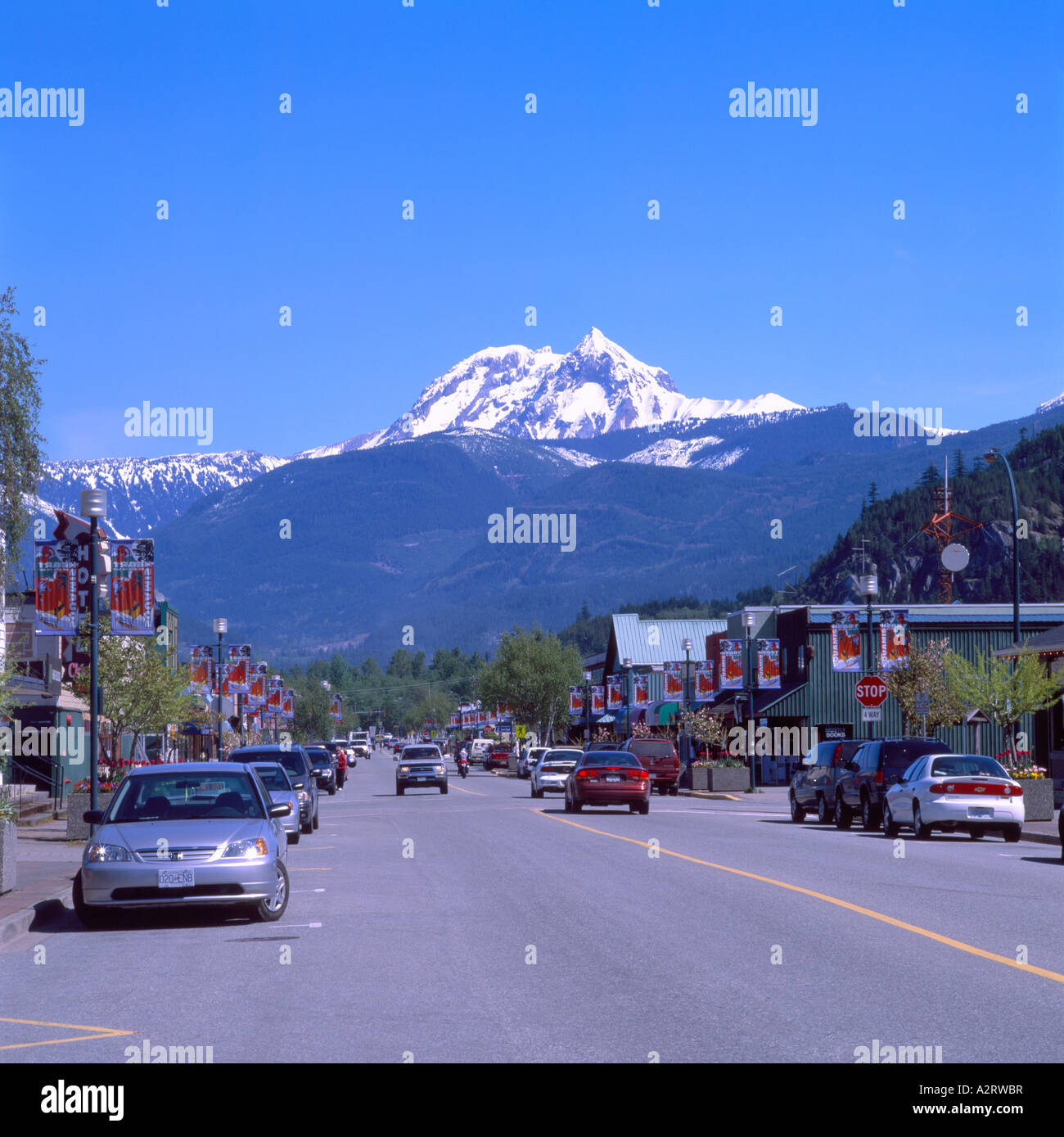 Mount Garibaldi in Garibaldi Provincial Park towers over the Town of ...