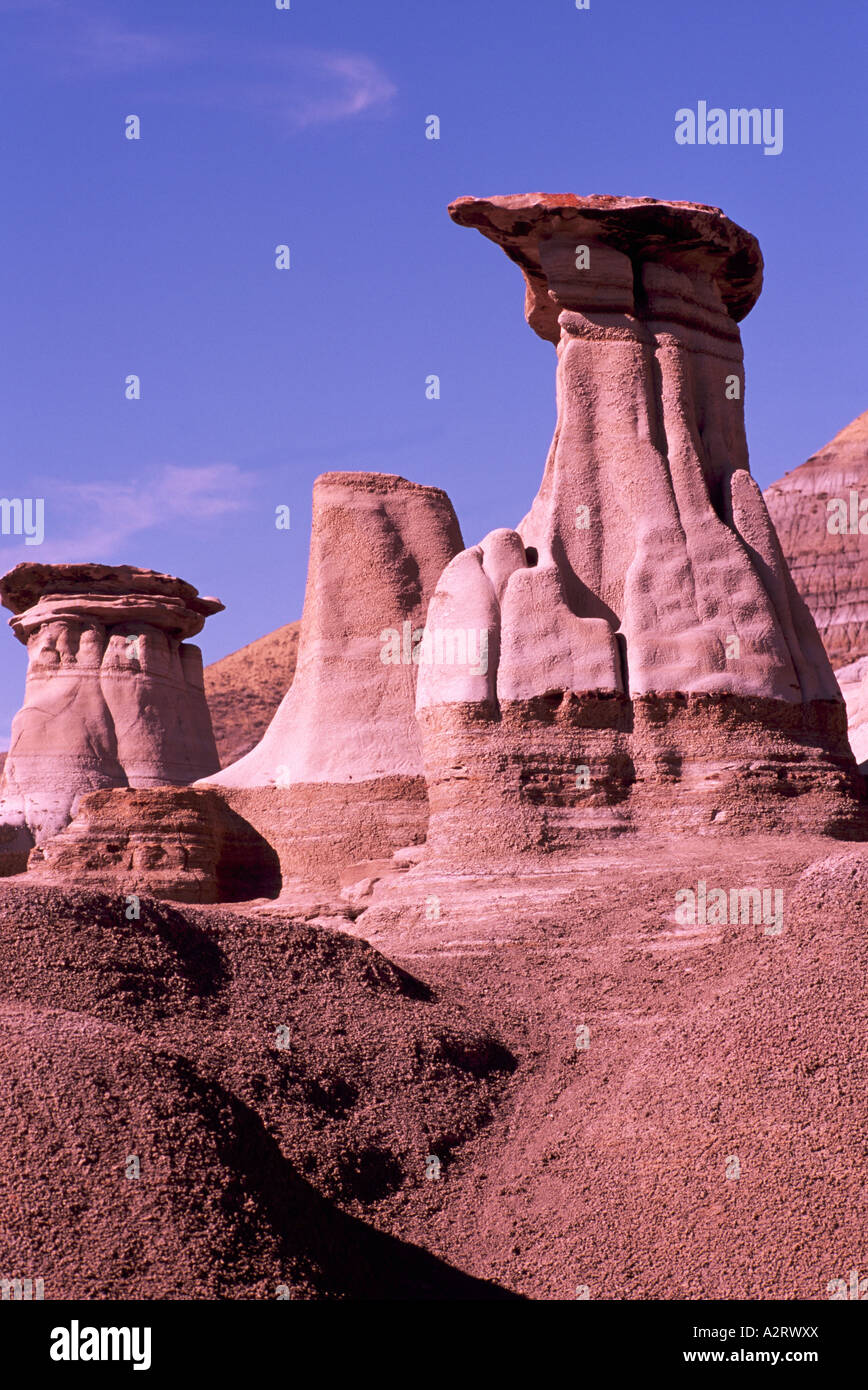 Hoodoos in The Badlands near Drumheller, Alberta, Canada Stock Photo ...