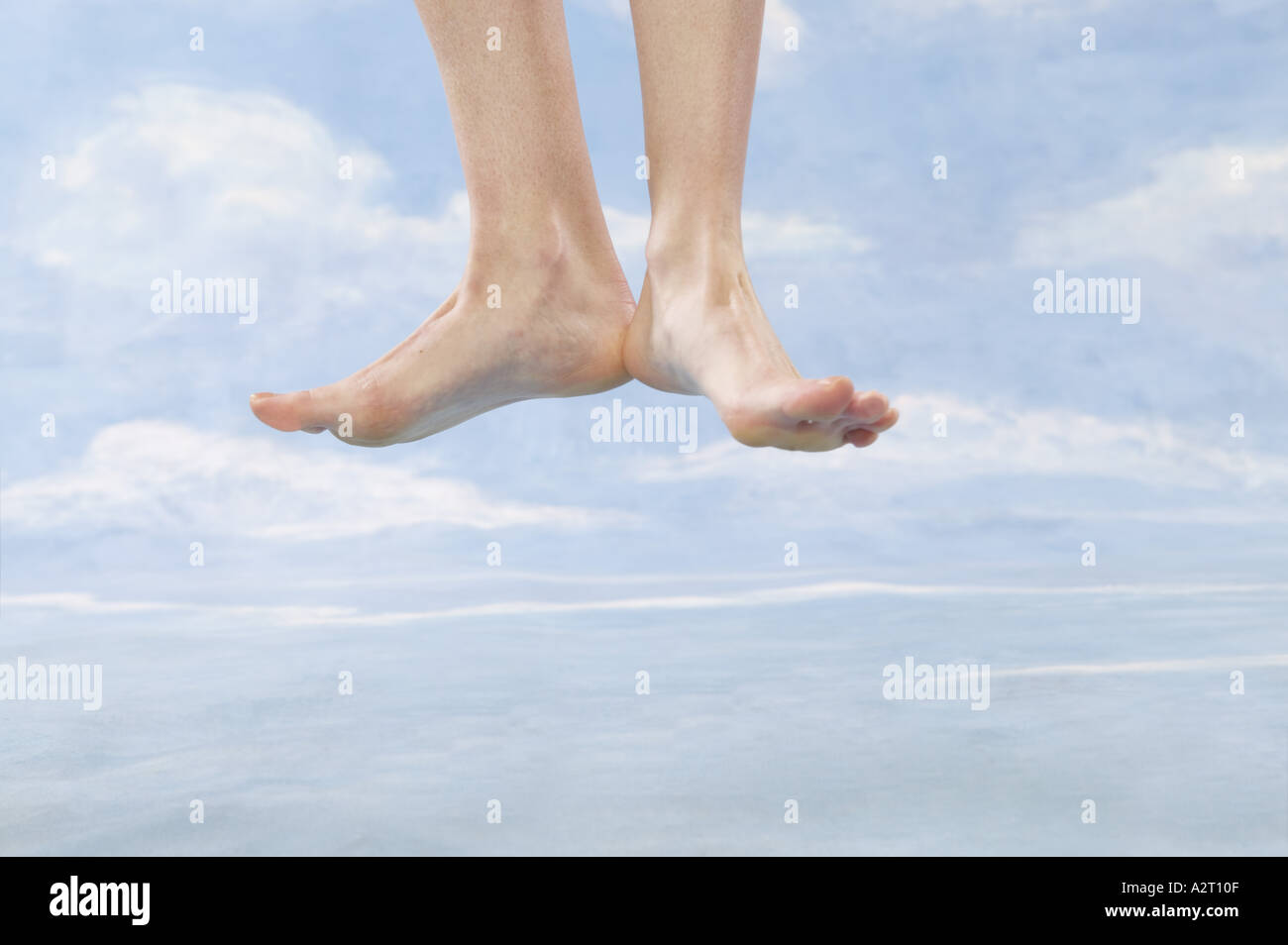 A floating pair of bare feet Stock Photo - Alamy
